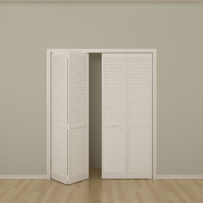 Classic Louver/Louver Pine Wood Bi-fold Interior Door with Hardware