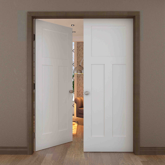 Shaker Craftsman 20 Minute Fire Interior Door Slab Component - Primed