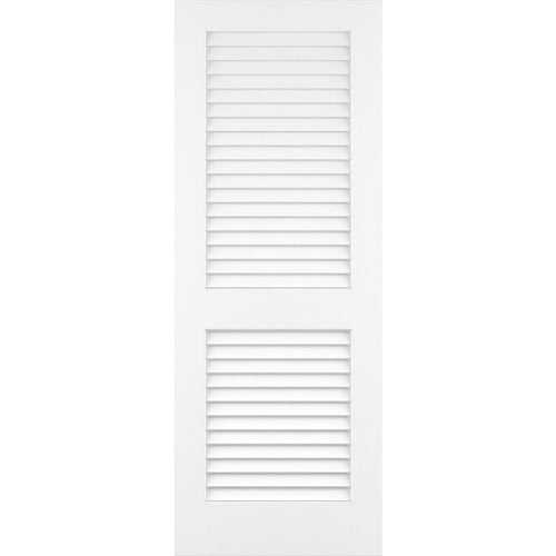 Plantation Louver/Louver Pine Wood Interior Door Slab - Primed