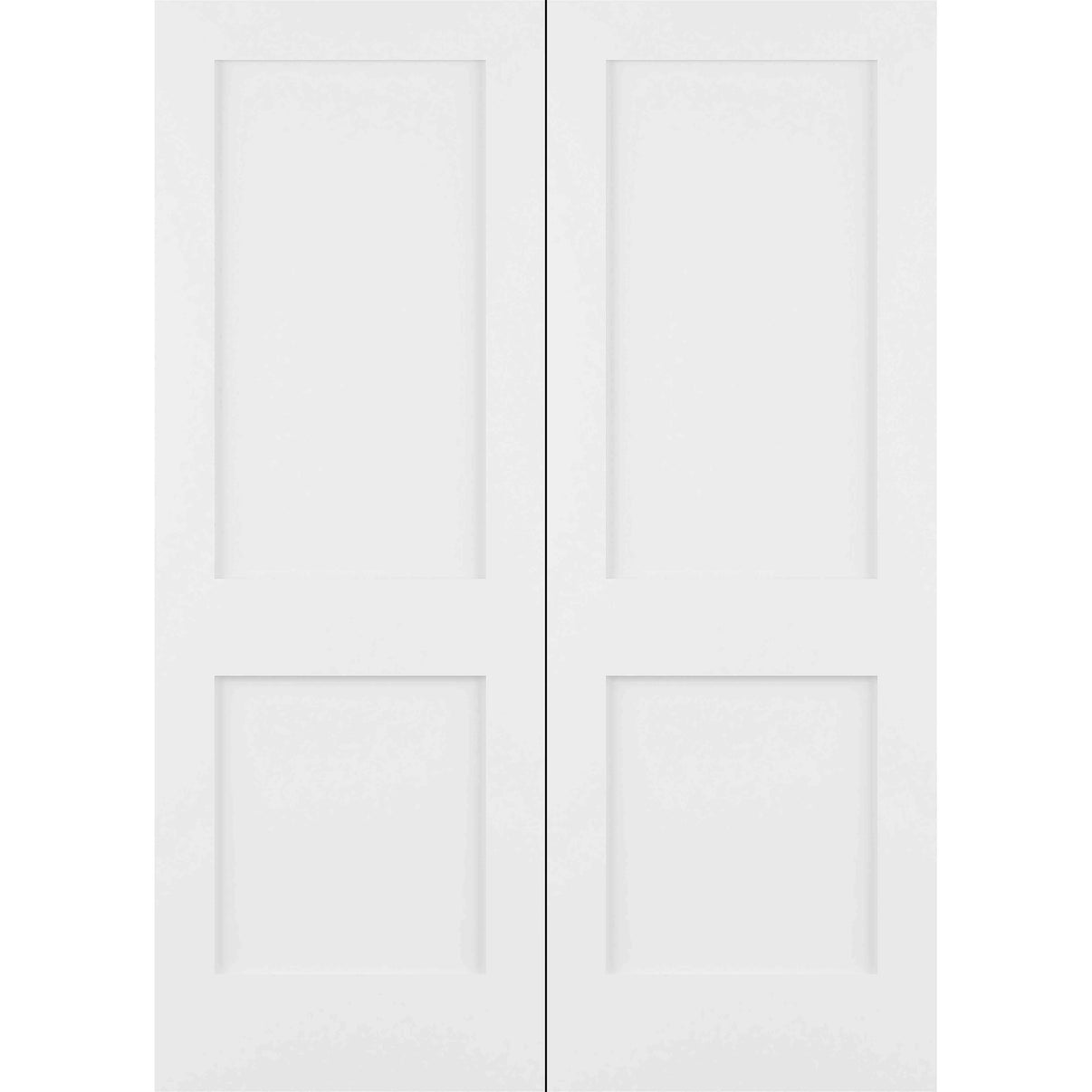 Shaker 2-Panel Pine/MDF Wood Interior Door Slab - Primed