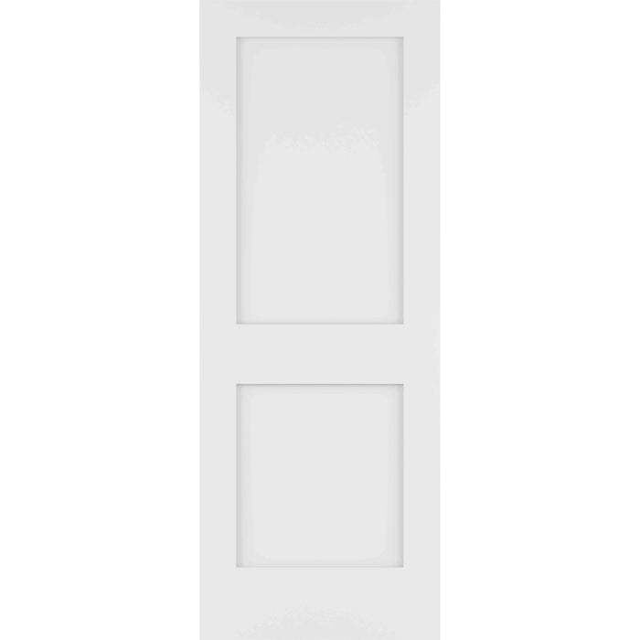 Shaker 2-Panel 1-3/4" Pine/MDF Wood Interior Door Slab - Primed